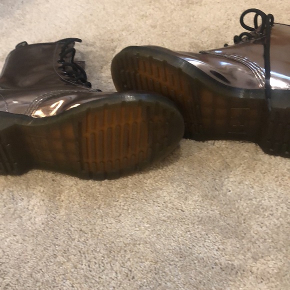 Dr. Martens | Shoes | Doc Martens In Metallic Silver | Poshmark